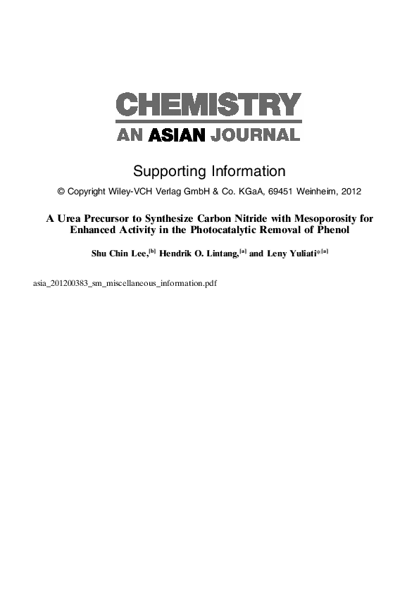 (PDF) 2012 Chem Asian Journal 7 2139-2144 ESI Shu Chin Lee Dr. Leny