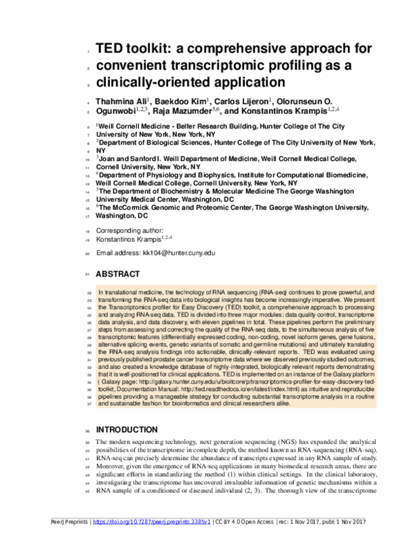 TED toolkit: a comprehensive approach for convenient transcriptomic ...