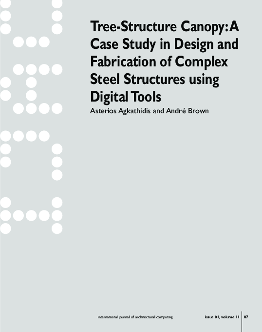 (PDF) Tree-Structure Canopy: A Case Study in Design and Fabrication of ...
