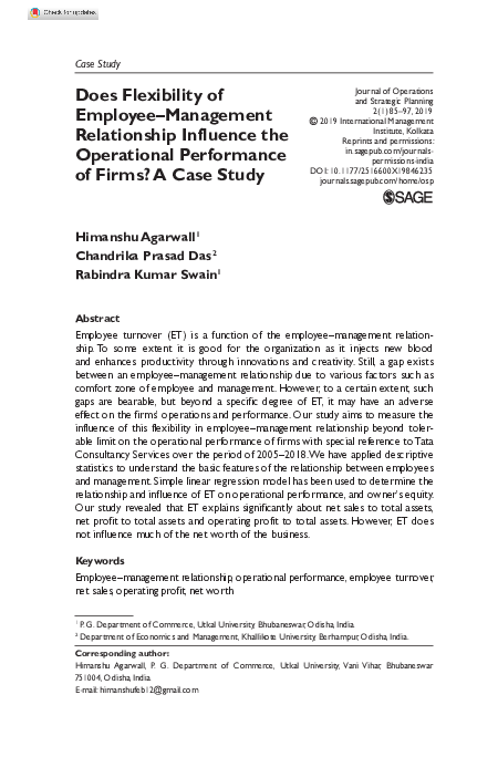 (PDF) Does Flexibility of Employee–Management Relationship Influence ...