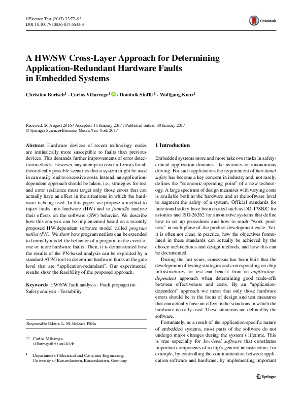 (PDF) A HW/SW Cross-Layer Approach for Determining Application-Redundant Hardware Faults in ...