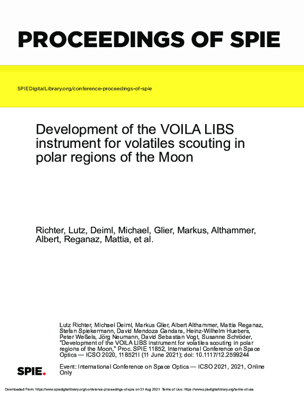 (PDF) Development of the VOILA LIBS instrument for volatiles scouting ...