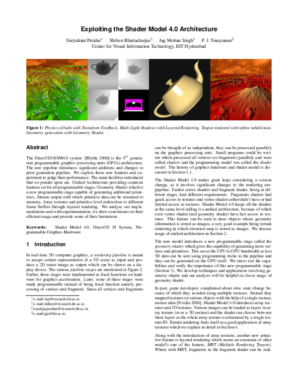 (PDF) Exploiting the shader model 4.0 architecture