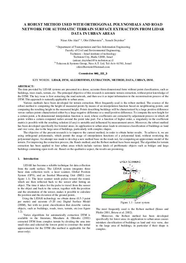 (PDF) A robust method used with orthogonal polynomials and road network for automatic terrain ...