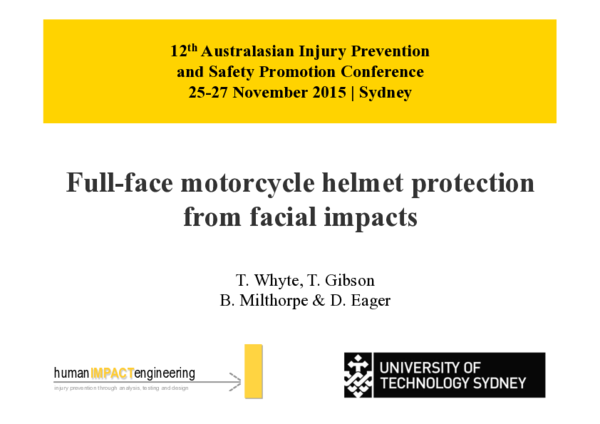 (PDF) Full-face motorcycle helmet protection from facial impacts: an investigation using THOR ...