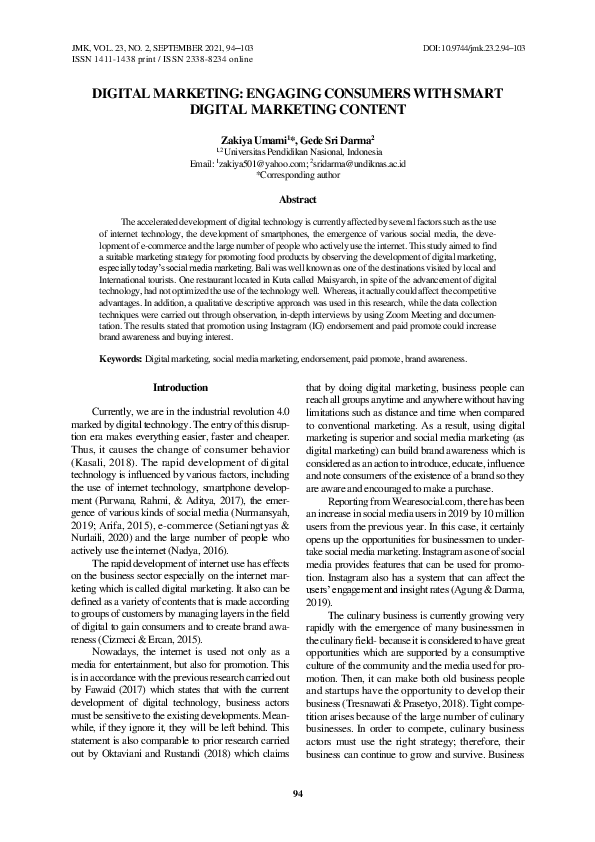 (PDF) Digital Marketing: Engaging Consumers with Smart Digital ...