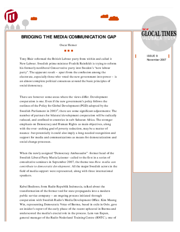 (PDF) Bridging the Media/Communication Gap