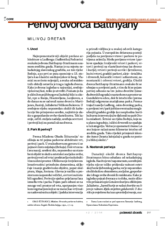 (PDF) Perivoj dvorca Batthyany