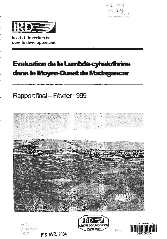 (PDF) Evaluation de la lambda-cyhalothrine dans le moyen-ouest de ...