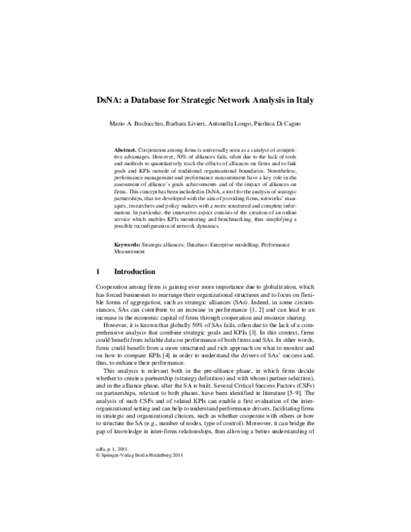 (PDF) DsNA: A Database for Strategic Network Analysis in Italy