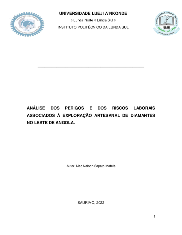 (PDF) Avaliação de Perigos e riscos-Mafefe