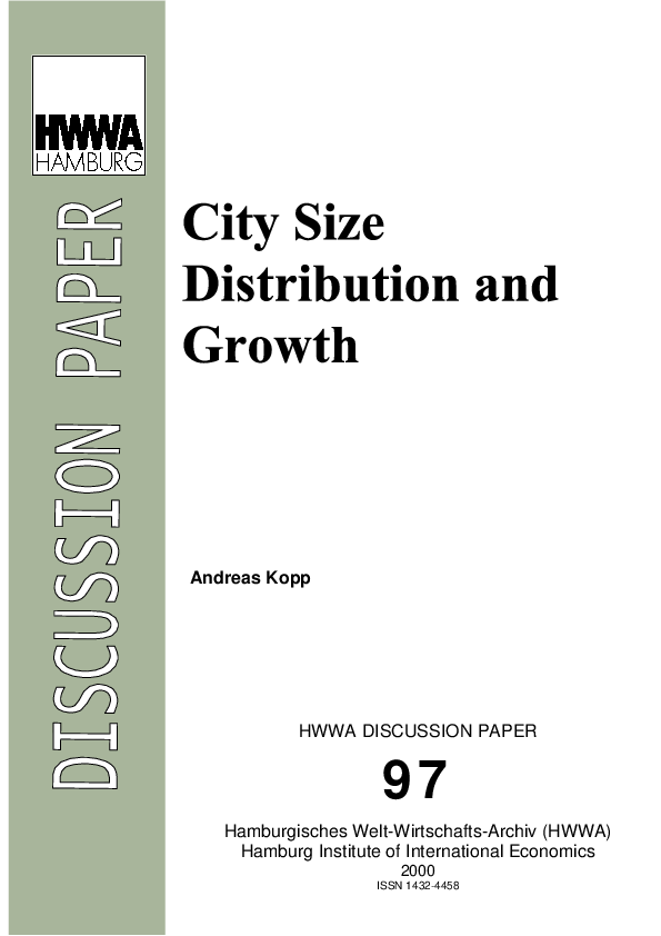 (PDF) City Size Distribution and Growth