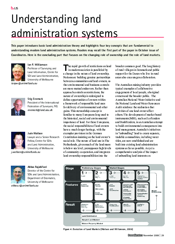 (PDF) Understanding land administration systems [2]