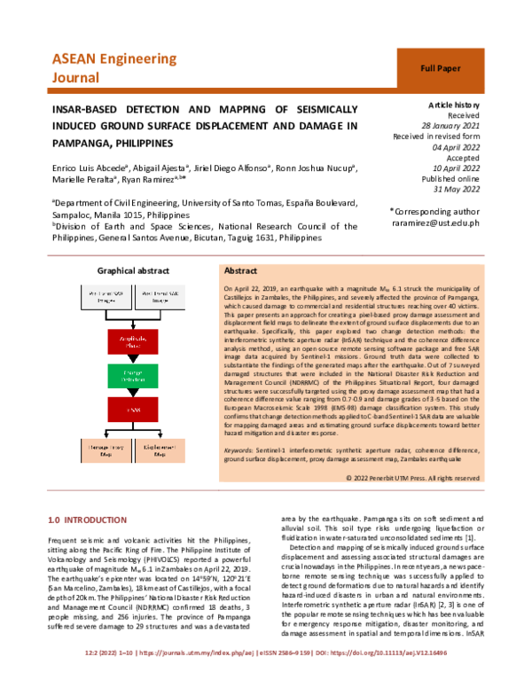 (PDF) Insar-Based Detection and Mapping of Seismically Induced Ground Surface Displacement and ...