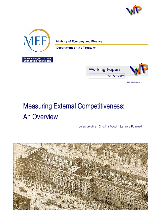 (PDF) Measuring External Competitiveness: An Overview