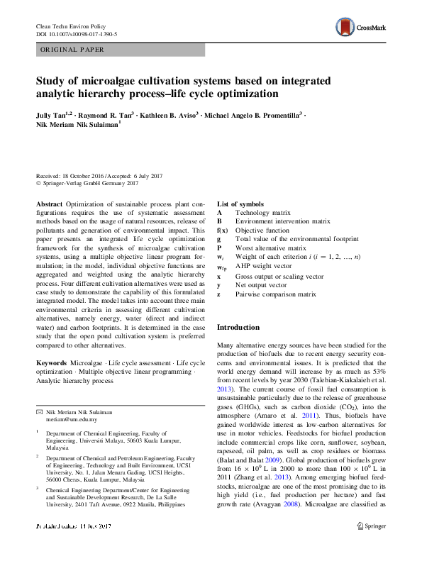 (PDF) Study of microalgae cultivation systems based on integrated ...