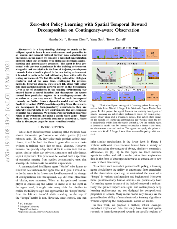 (PDF) Zero-shot Policy Learning with Spatial Temporal Reward Decomposition on Contingency-aware ...