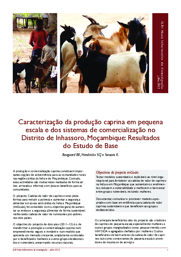 (PDF) Caracterização da produção caprina em pequena escala e dos ...