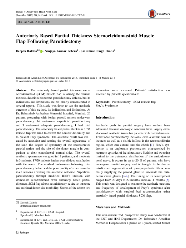 (PDF) Anteriorly Based Partial Thickness Sternocleidomastoid Muscle ...