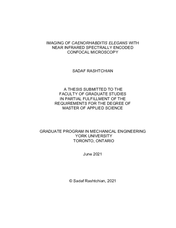 (PDF) Imaging of Caenorhabditis Elegans with Near Infrared Spectrally ...