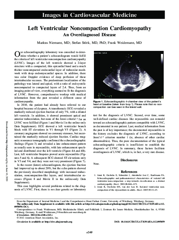 (PDF) Left Ventricular Noncompaction Cardiomyopathy | Habib Habib ...