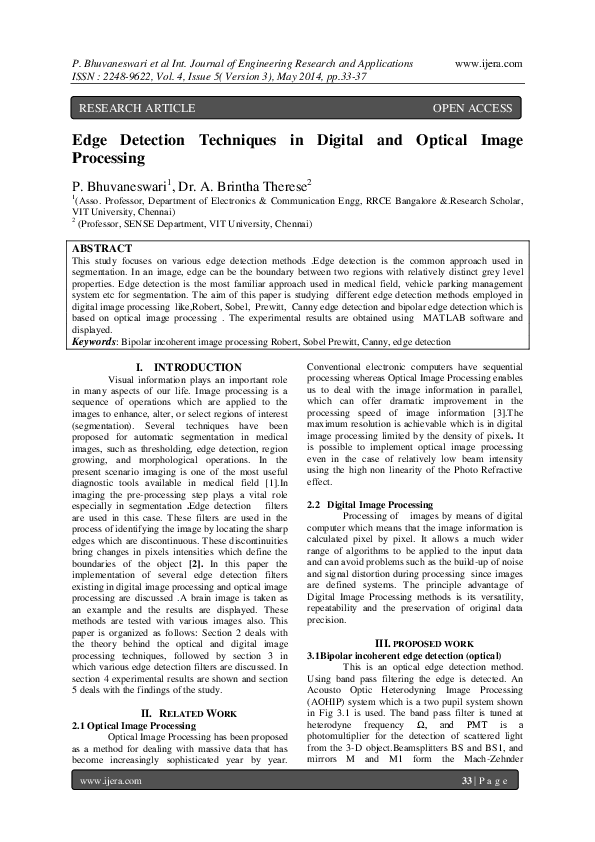 Pdf Edge Detection Techniques In Digital And Optical Image Processing