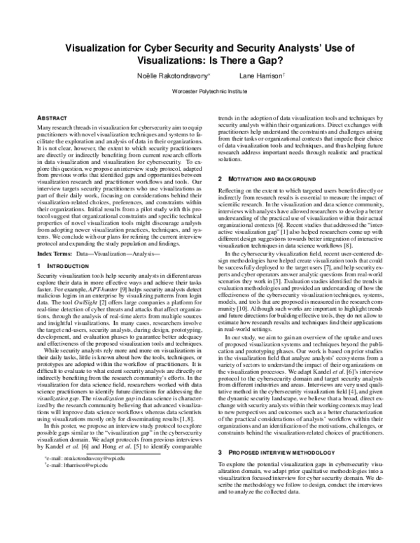 (PDF) Visualization for Cyber Security and Security Analysts’ Use of ...