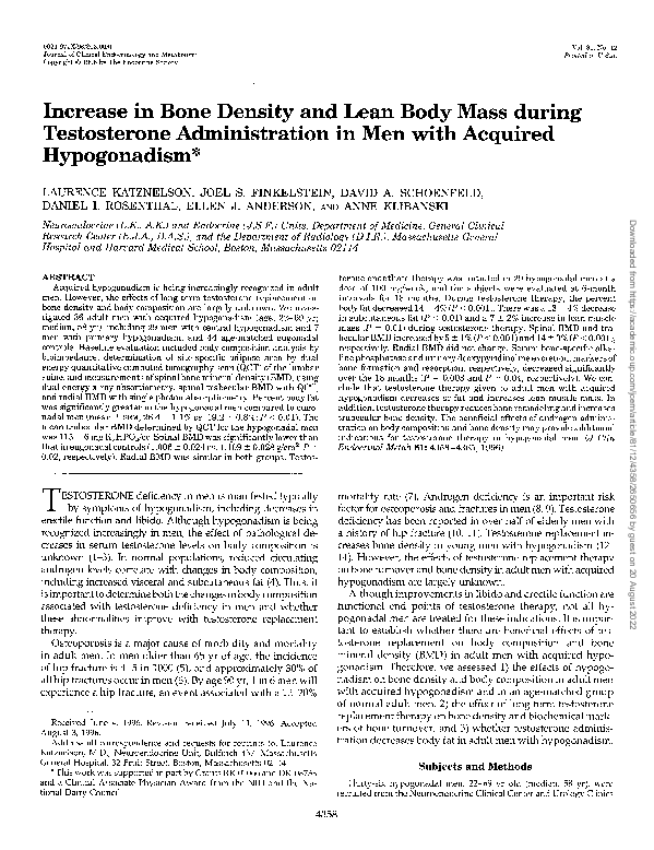 (PDF) Increase in bone density and lean body mass during testosterone ...