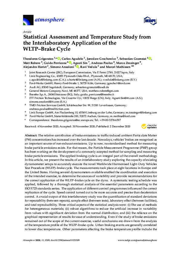 (PDF) Statistical Assessment and Temperature Study from the ...