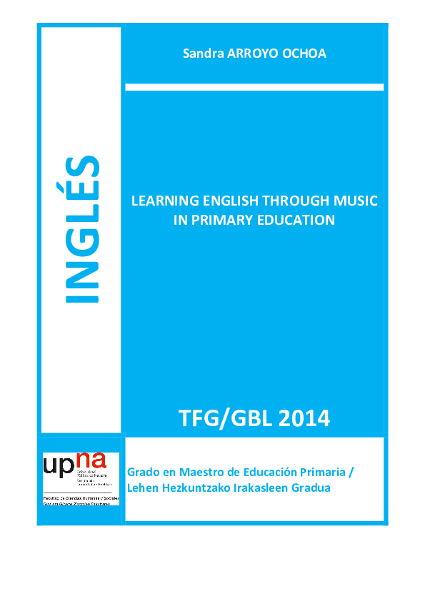 (PDF) Learning English through music in Primary Education