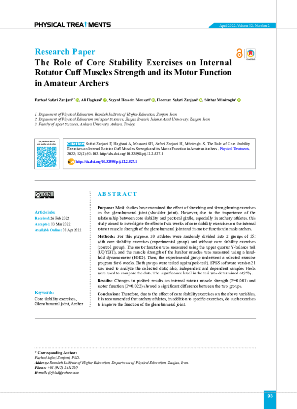 (PDF) Research Paper The Role of Core Stability Exercises on Internal ...