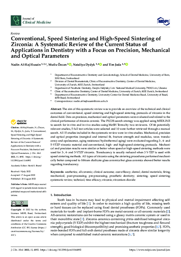 (PDF) Conventional, Speed Sintering and High-Speed Sintering of ...