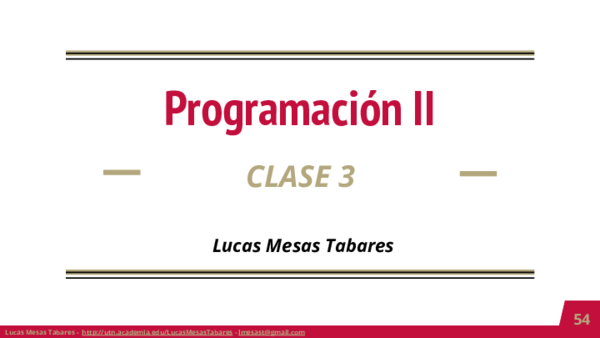 (PDF) Programación II - Clase 3