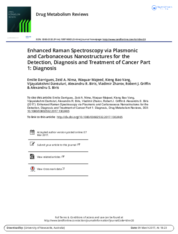(PDF) Enhanced Raman Spectroscopy via Plasmonic and Carbonaceous ...