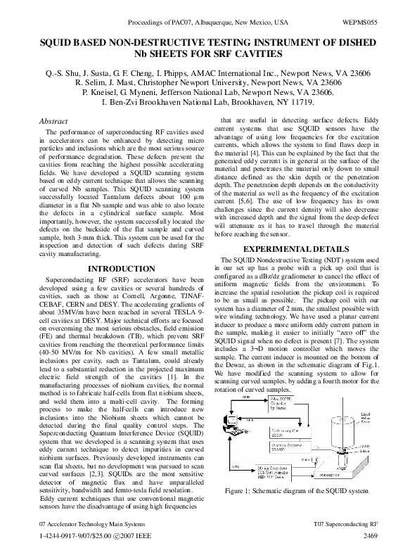 (PDF) Squid based non-destructive testing instrument of dished Nb ...