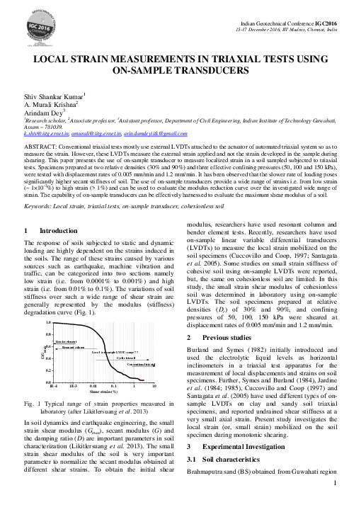 (PDF) Local Strain Measurements in Triaxial Tests Using On-Sample ...