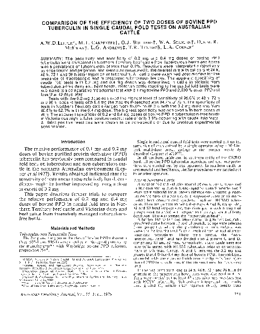 (PDF) Comparison of the Efficiency of Two Doses of Bovine PPD ...