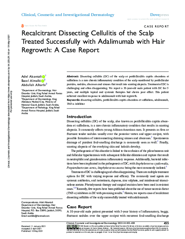 (PDF) Recalcitrant Dissecting Cellulitis of the Scalp Treated ...
