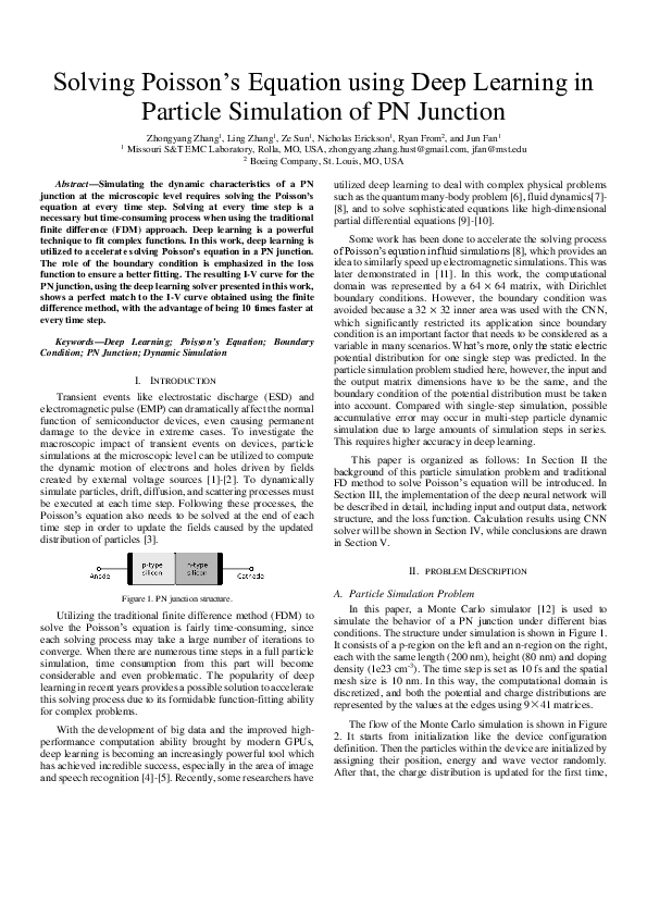 (PDF) Solving Poisson's Equation using Deep Learning in Particle Simulation of PN Junction
