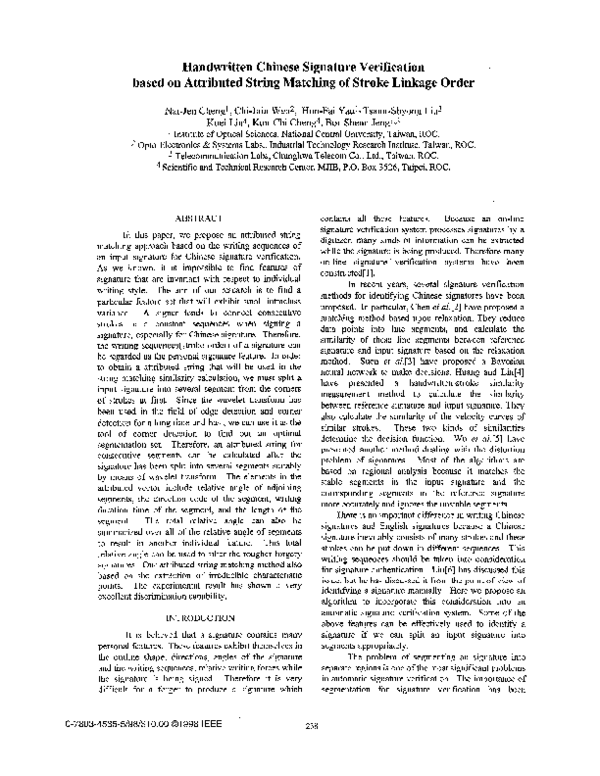 (PDF) Handwritten Chinese signature verification based on attributed ...