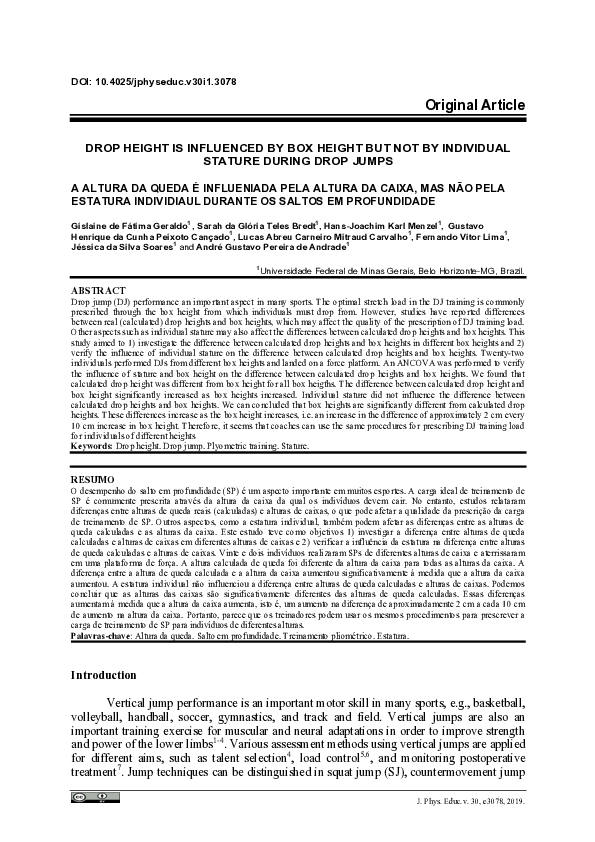 (PDF) Drop Height is Influenced by Box Height but Not by Individual ...