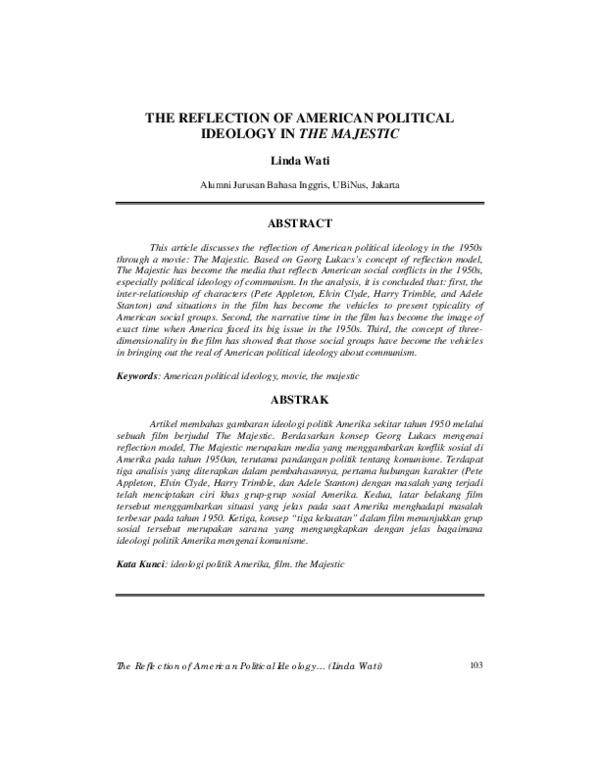 (PDF) The Reflection of American Political Ideology in the Majestic