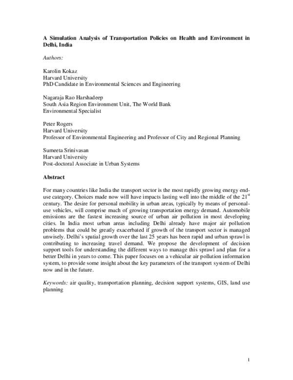 Pdf The Spreadsheet Vehicular Air Pollution Information System Nagaraja Harshadeep