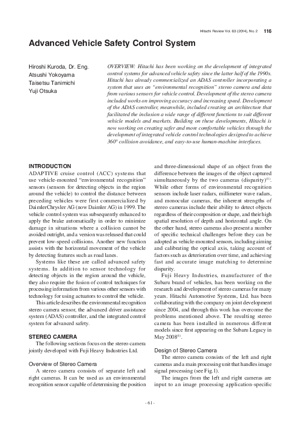 (PDF) Advanced Vehicle Safety Control System