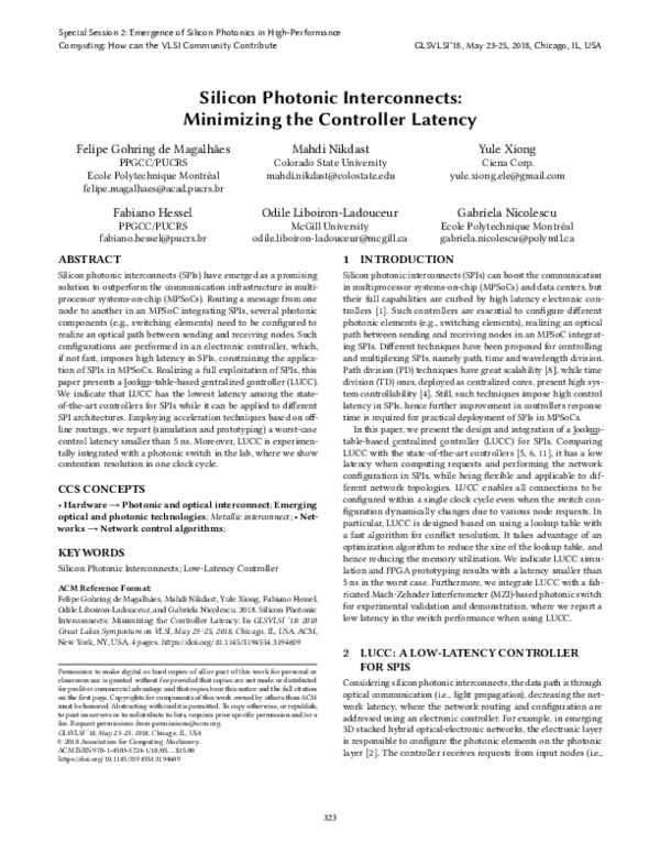 (PDF) Silicon Photonic Interconnects | Felipe Magalhaes - Academia.edu