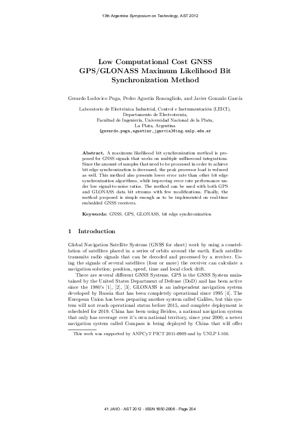 (PDF) Multi-millisecond GNSS Maximum Likelihood Bit Synchronization Method