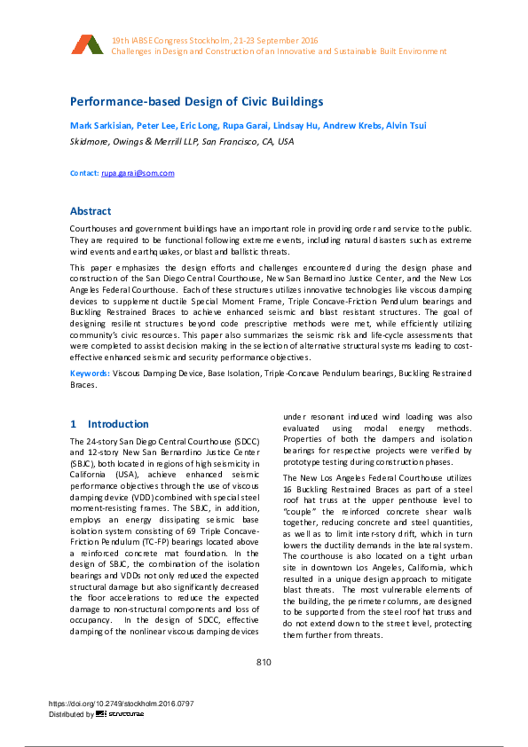 (PDF) Performance-based Design of Civic Buildings