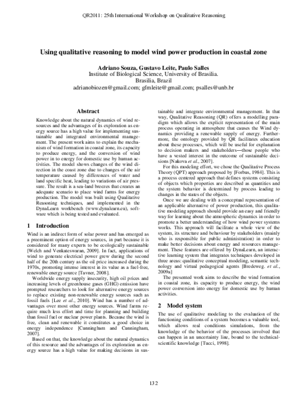 (PDF) Using qualitative reasoning to model wind power production in coastal zone | Alejandro J ...