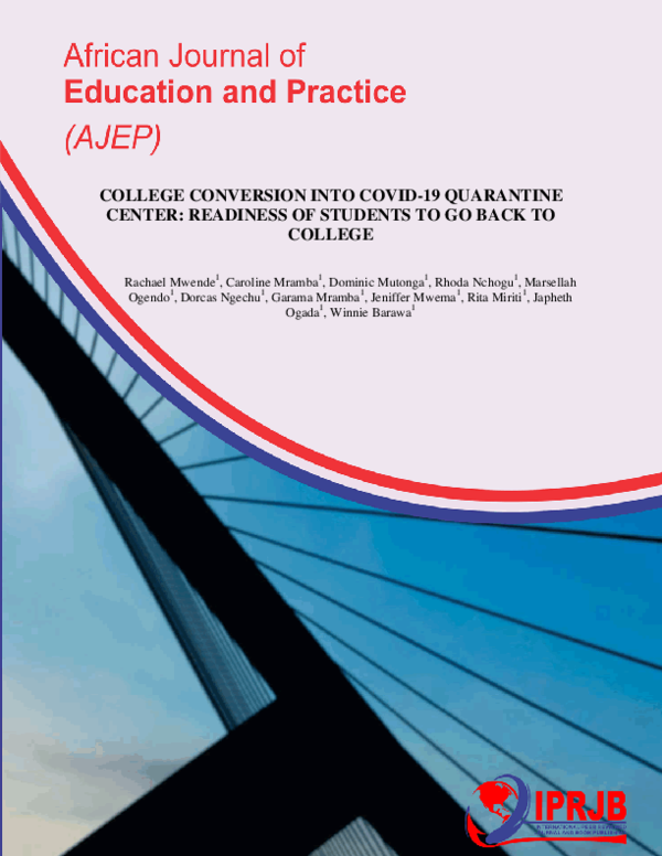 (PDF) College Conversion Into COVID-19 Quarantine Center: Readiness of ...