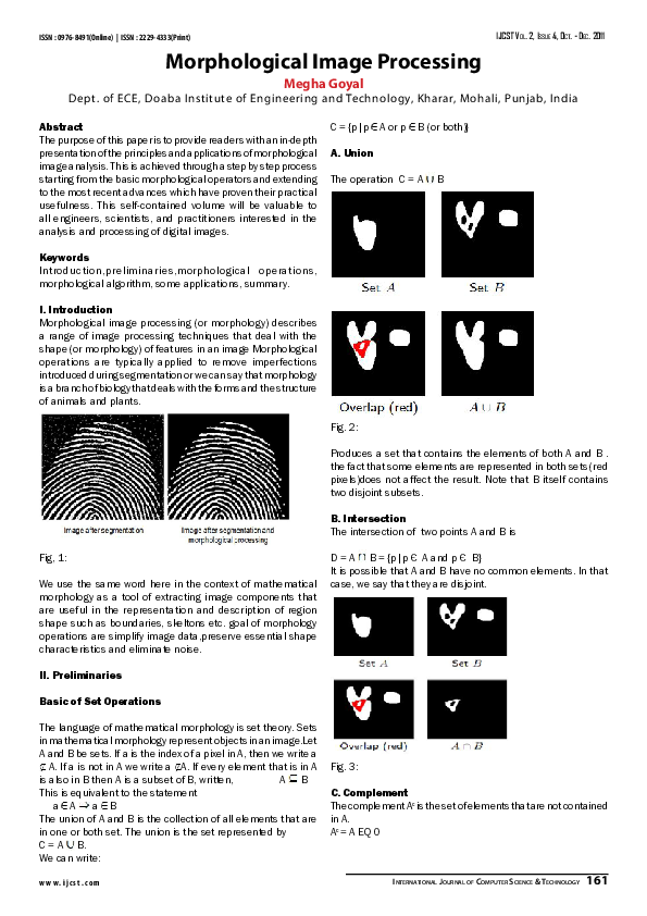 (PDF) Morphological Image Processing
